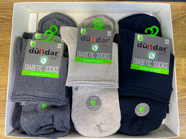 Demi Chaussette pour Diabétique DUNDAR plus – 100%CONFORT